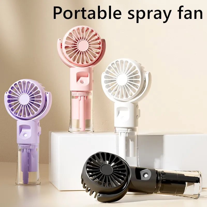 Portable Handheld Spray Fan 4-Speed Water Spray Mist Fan Summer Coolin ...